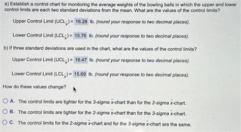 Solved A Establish A Control Chart For Monitoring The Chegg