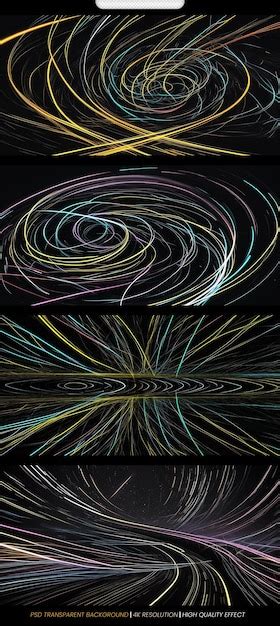 Vibrant Neon Light Streaks In Dynamic Abstract Motion Premium Ai Generated Psd