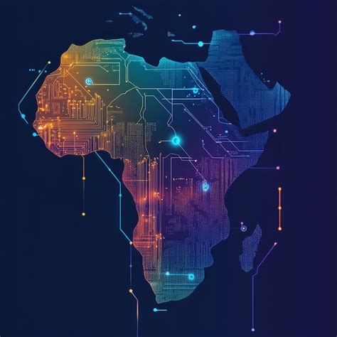 Abstract Technological Background With Digital World Map And Circuit Board Vector Illustration