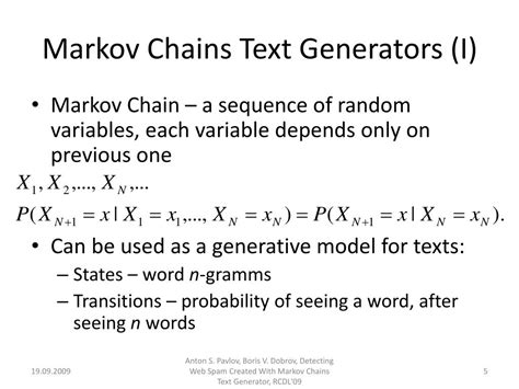 Ppt Detecting Web Spam Created With Markov Chains Text Generators Powerpoint Presentation Id