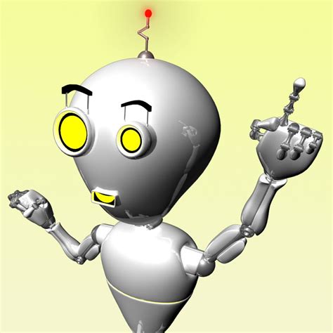 귀여운 로봇 리깅 3d 모델 40 Ma Free3d