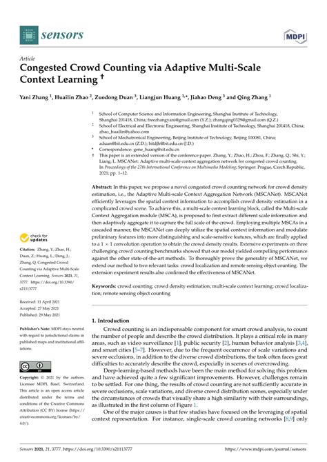 pdf congested crowd counting via adaptive multi scale context learning