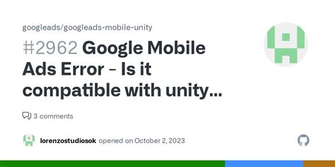 Google Mobile Ads Error Is It Compatible With Unity Version F Issue