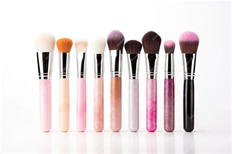 Premium Ai Image Nail Polish Brushes On White Background
