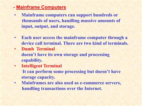 Classification Of Computers Minicomputers Microcomputers Ppt