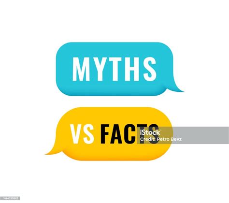 신화 Vs 사실 3d 기하학적 메시지 거품 비즈니스 뉴스 및 저널리즘을 위한 배너 디자인 벡터 그림 1에 대한 스톡 벡터 아트 및 기타 이미지 Istock