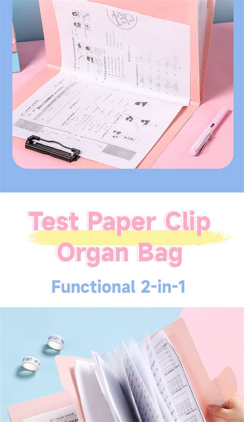 2 In 1 A4 Long Size Expanding File Folder With Clipboard Folder Organizer 8 Pockets Document