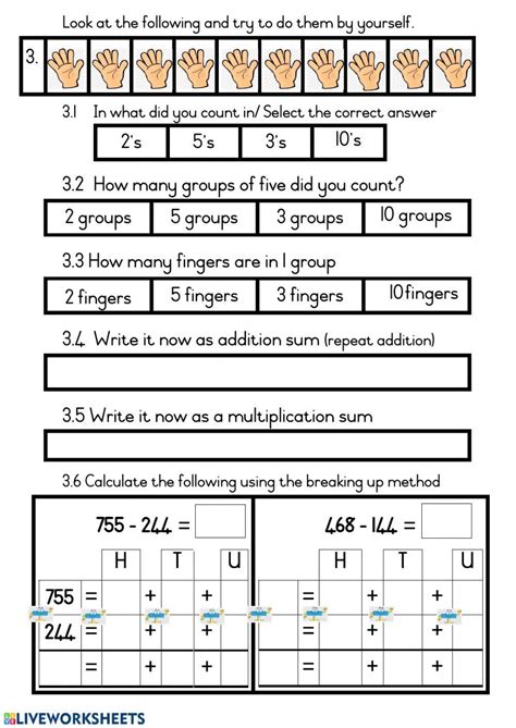 Grade 3 Mathematics Term 3 Week 14 Worksheet 2 Tuesday Worksheet