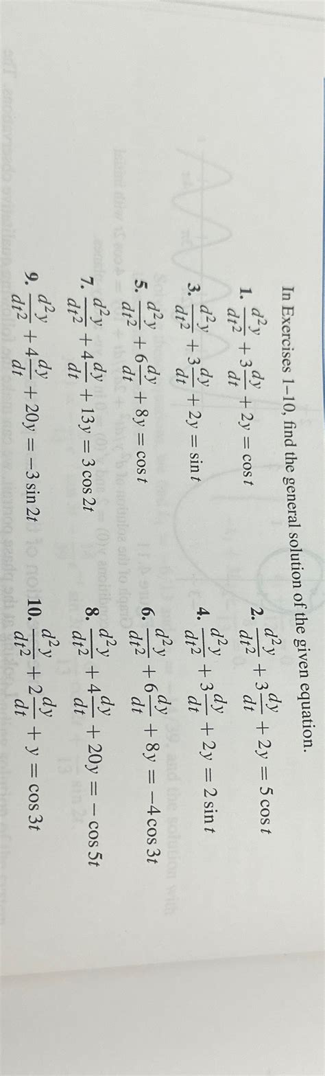 solved in exercises 1 10 ﻿find the general solution of the
