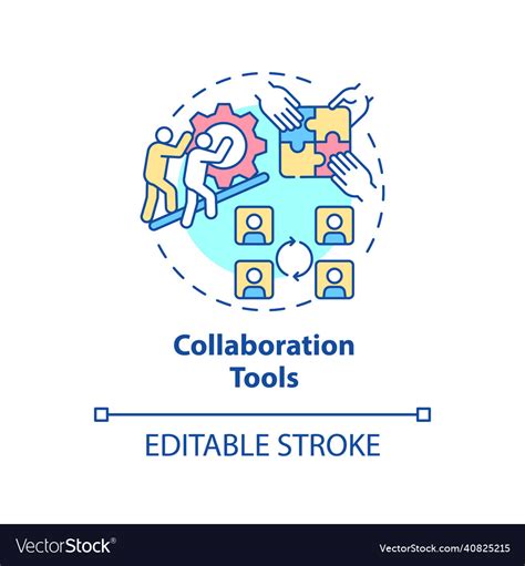 Collaboration Tools Concept Icon Royalty Free Vector Image