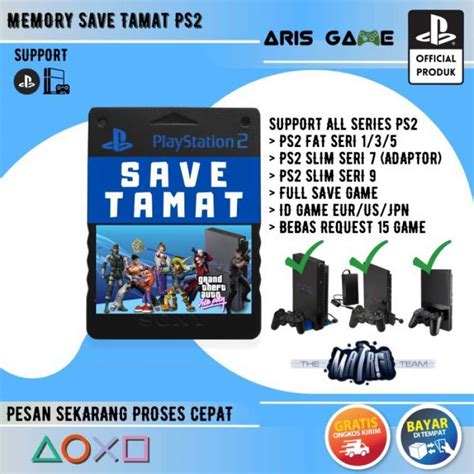 Jual Memory Memori Card Ps2 Mmc Ps 2 Save Tamat Full Game Request Di Seller Velvet Store