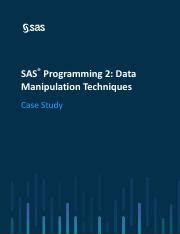 Master SAS Data Manipulation Case Study Techniques Explained Course Hero