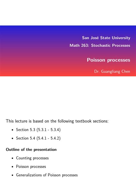 Lec 8 Poisson Processes Download Free Pdf Mathematics Statistical