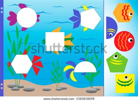하위 항목에 대한 형상 도형입니다수중세계교육 퍼즐 스톡 벡터로열티 프리 1383858098 Shutterstock Развивающие упражнения
