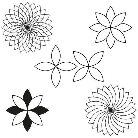 Premium Vector Flowers Icons Summer Motif Vector Illustration Stock Image