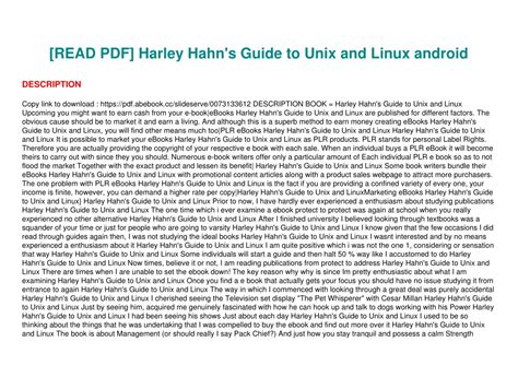 ppt [read pdf] harley hahn s guide to unix and linux android