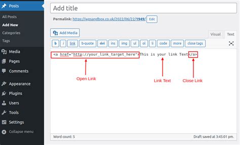 Add Links To WordPress Pages Or Posts WordPress Helpdesk
