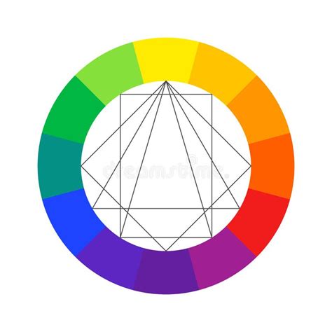 Color Wheel Guide With Twelve Colors Vector Illustration Stock Vector