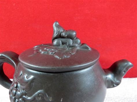 ป้านชา ลาย กระรอกเกาะพวงองุ่น ป้านดินจื่อซา Kaidee