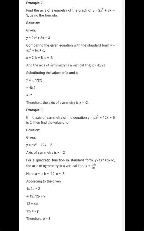 How To Find Axis Of Symmetry