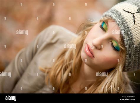 Girls Are Having Fun In The Forest Stock Photo Alamy