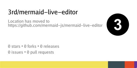 3rdmermaid Live Editor Location Has Moved To Mermaid Jsmermaid Live Editor