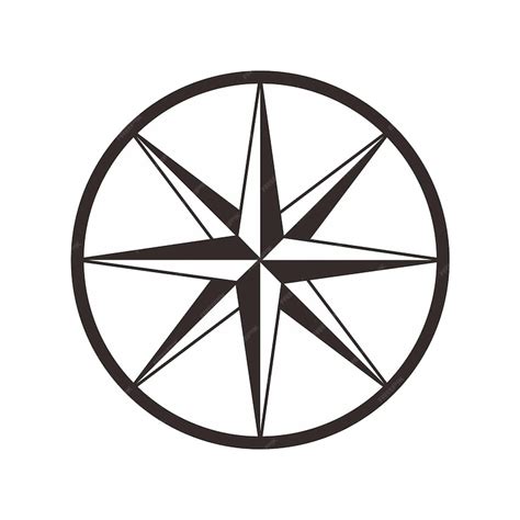 Architectural North Arrow And Compass Outline Vector Premium Ai