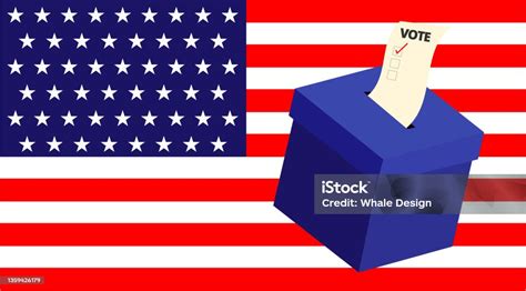 미국 대통령 선거 배너 미국 지도 배경에 투표상자에 투표 용지 미국 대통령 선거 캠페인 포스터 대통령 투표 개념의 미국 토론 벡터 그림입니다 2020 United