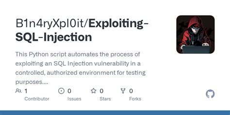 Github B1n4ryxpl0itexploiting Sql Injection This Python Script Automates The Process Of