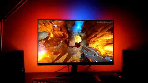 Работа динамической подсветки монитора Ambilight - YouTube