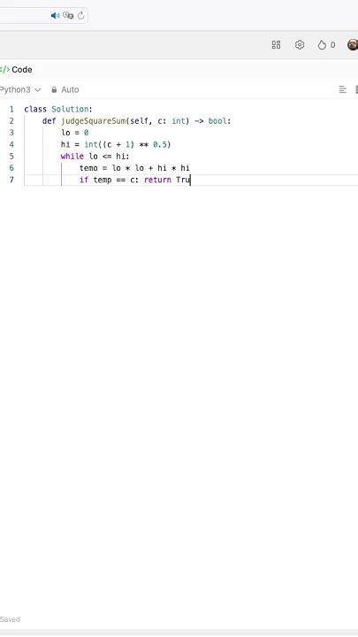 Leetcode 633 Sum Of Square Numbers Youtube