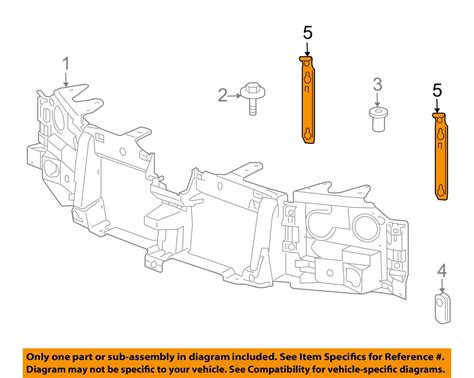Gm Oem 02 09 Bravada Front Panels Front Panels Retainer 89044550 Ebay