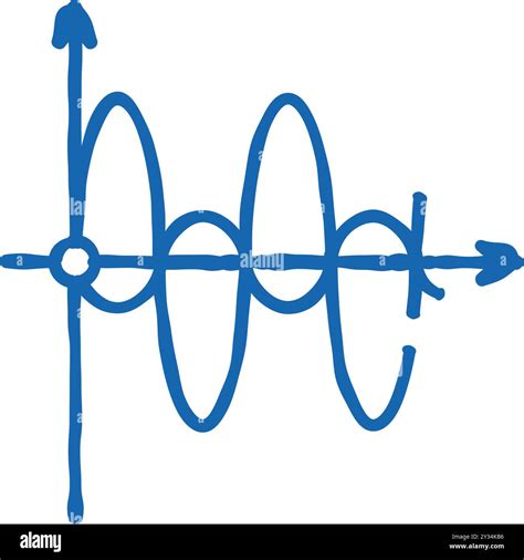 Graph Of Electromagnetic Waves Icon Doodle Illustration Stock Vector