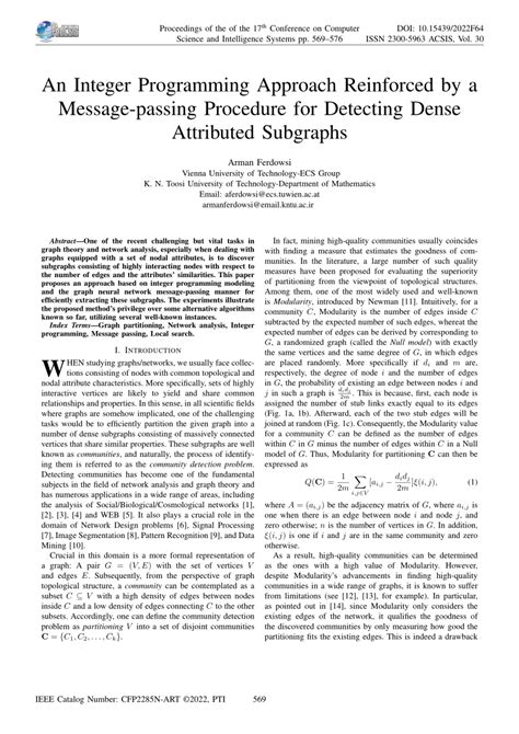 Pdf An Integer Programming Approach Reinforced By A Message Passing