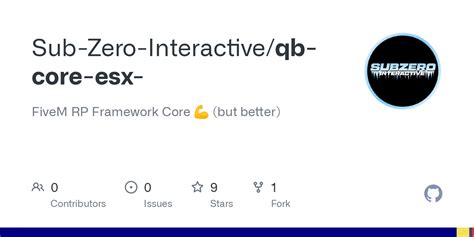 GitHub Sub Zero Interactive Qb Core Esx FiveM RP Framework Core But Better