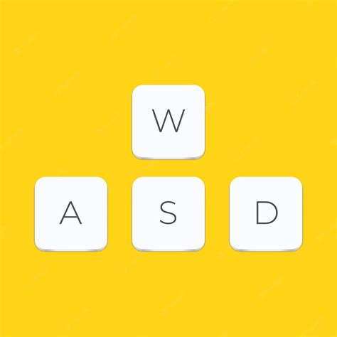 premium vector wasd computer keyboard buttons desktop interface web