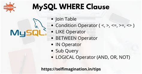 How To Use Where Clause In Mysql