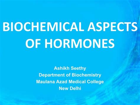 Biochemical Aspects Of Hormones Ppt