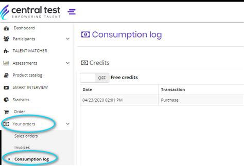 Viewing Your Consumption Log Ressources Center