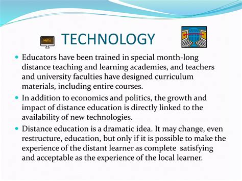 Distance Technologies Slideshare Ppt