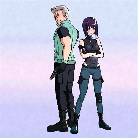 Motoko Kusanagi And Batou V2 By Gamerax On Deviantart