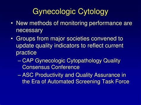 Ppt Quality Indicators In Gynecologic Cytology Prospective And Retrospective Review