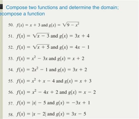 Solved 58 How Do I Step By Step Compose Two Functions And