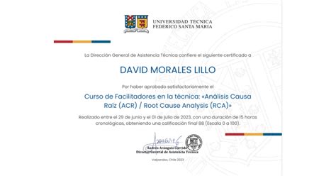 David Morales Lillo On Linkedin Curso De Facilitadores En La Técnica Análisis Causa Raíz Acr