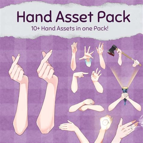 Vtuber Hand Asset Pack Prop Accessory Overlay Streaming Asset For