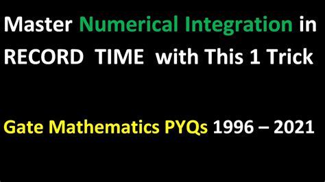 best gate numerical analysis pyqs of all time 1996 2021 youtube