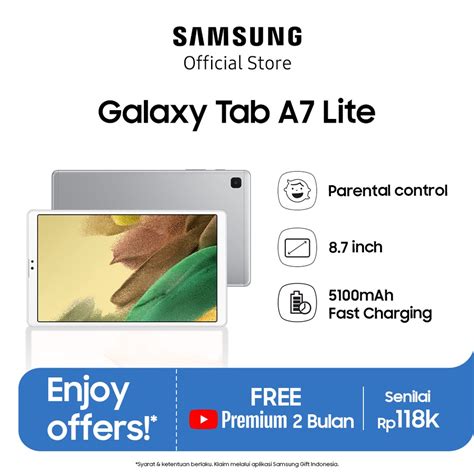 Jual Samsung Galaxy Tab A Lite Gb Silver Shopee Indonesia