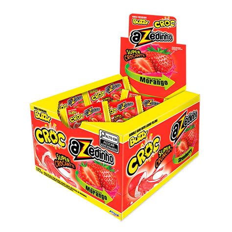 Chiclete Buzzy Croc Azedinho Morango C40 Supernova