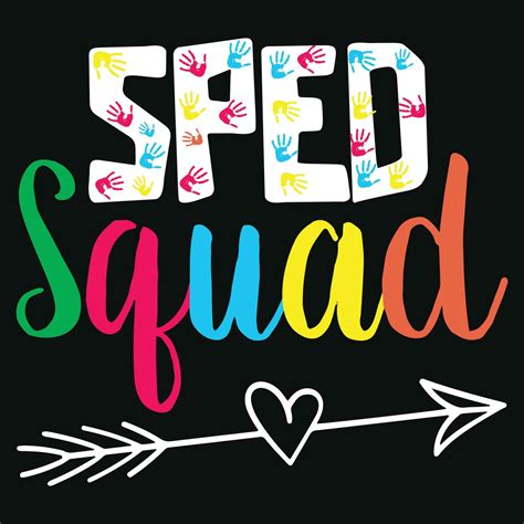 Sped Squad Special Education Teacher Squad Special Ed 26119902 Vector