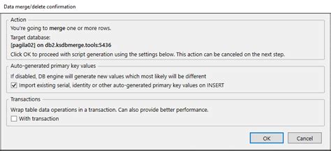 Ks Db Merge Tools For Postgresql Docs Data Merge Warning Dialog